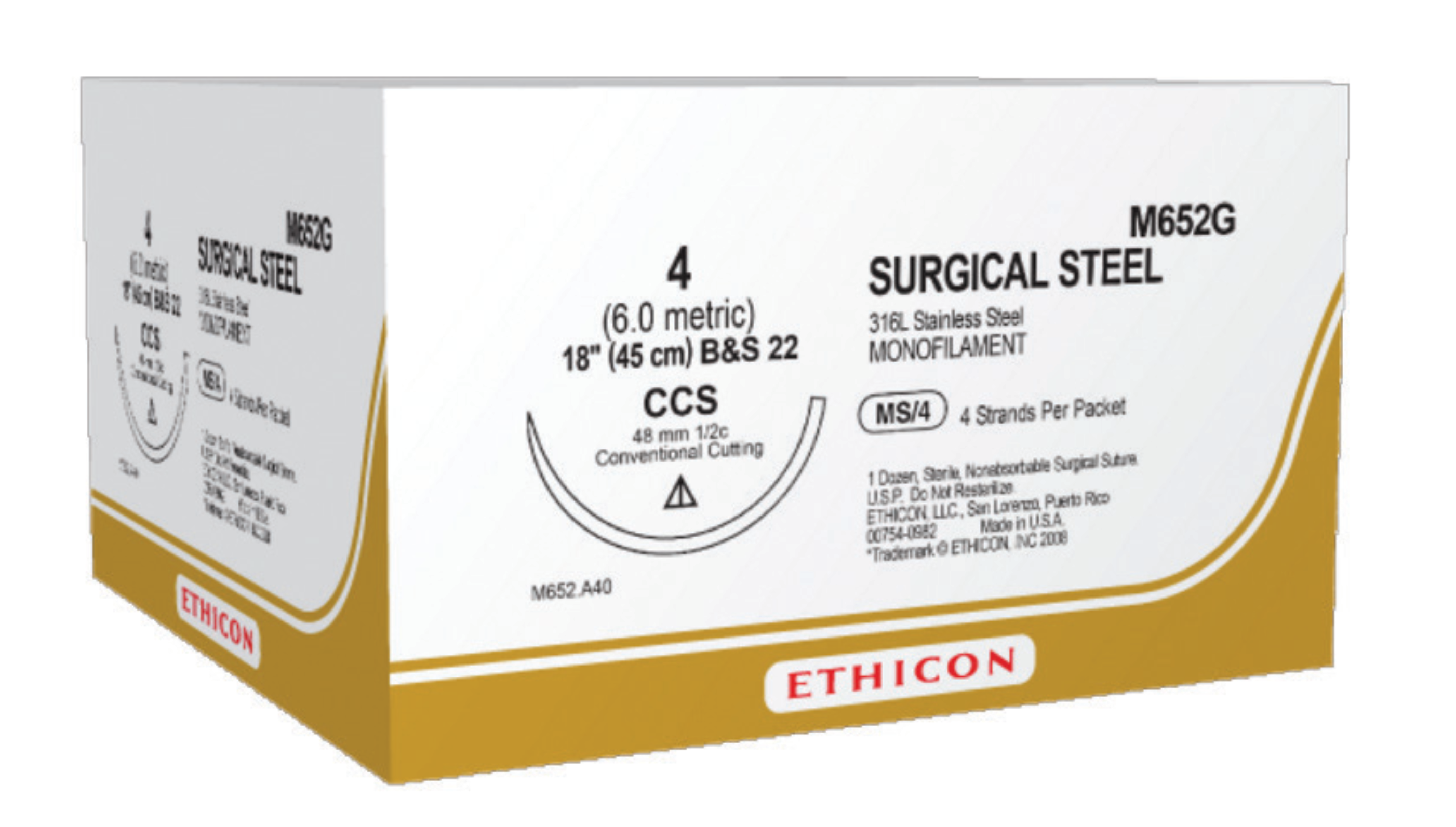 Surgical Stainless Steel Sutures F6717G x 12